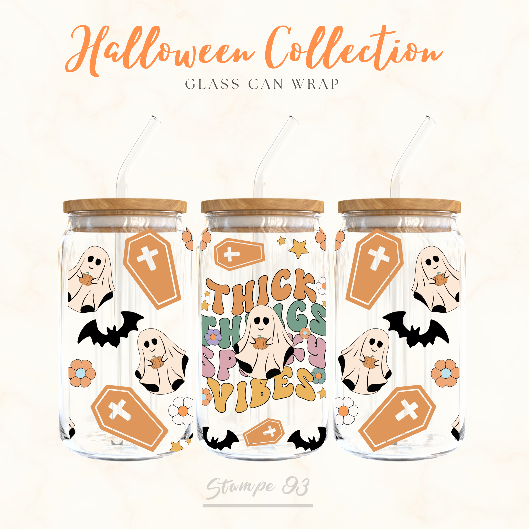 Ghosts Thick Things Wrap UV DTF Sticker – Stampe93