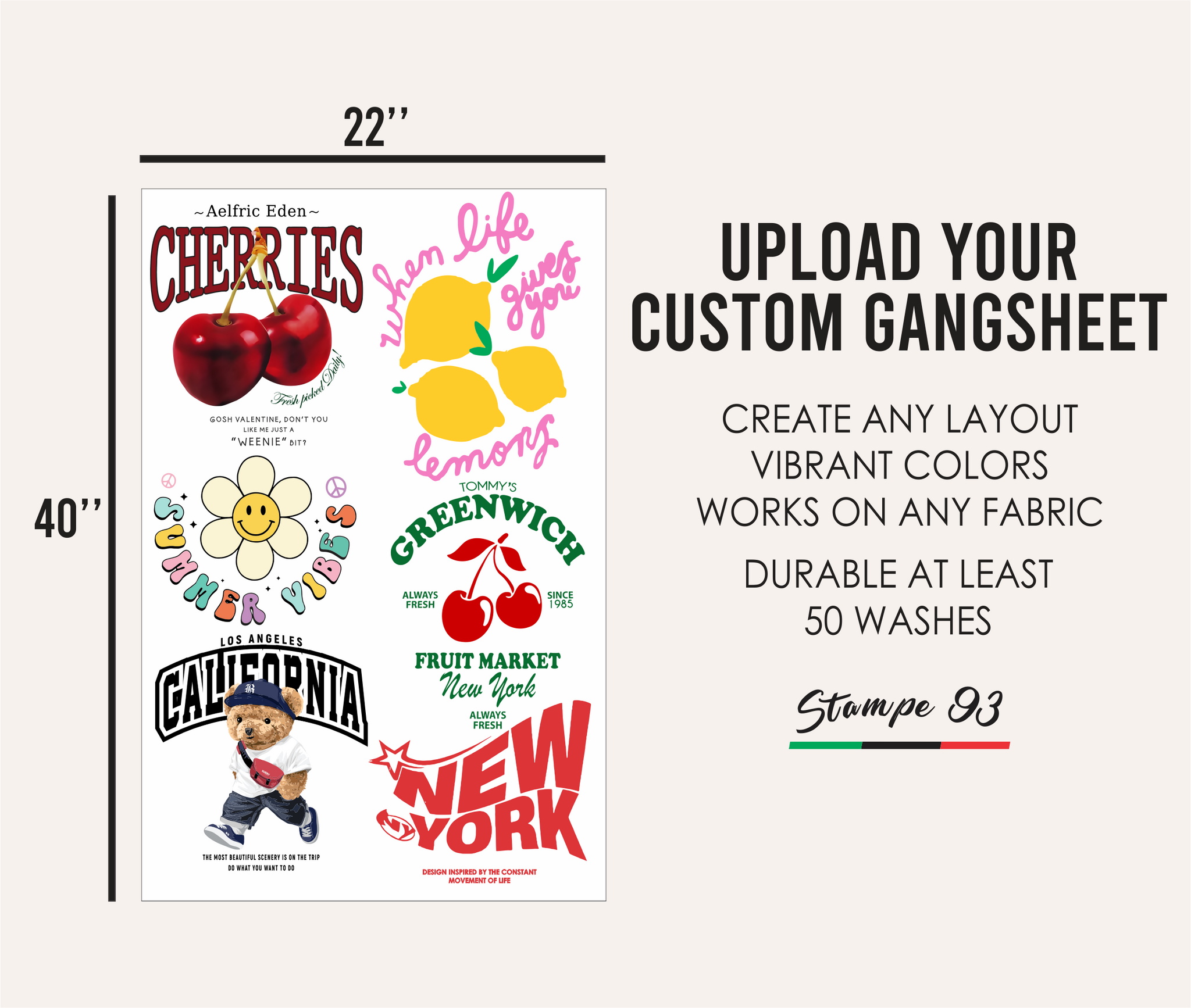 Custom DTF Gang Roll Transfer – Stampe93